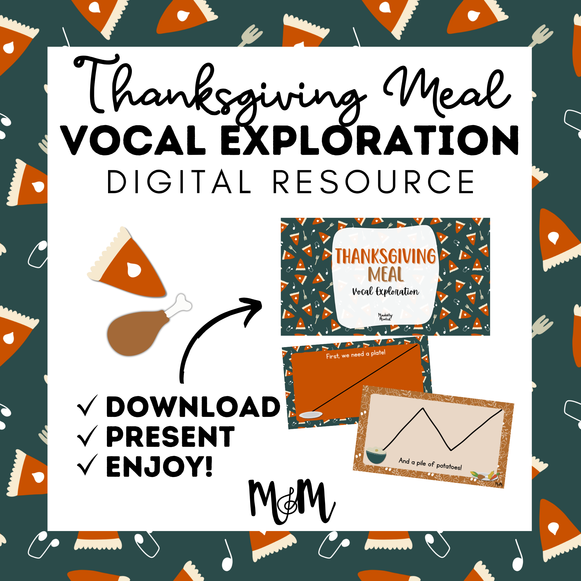 Thanksgiving Meal | Vocal Exploration | Editable Google Slides DIGITAL ...
