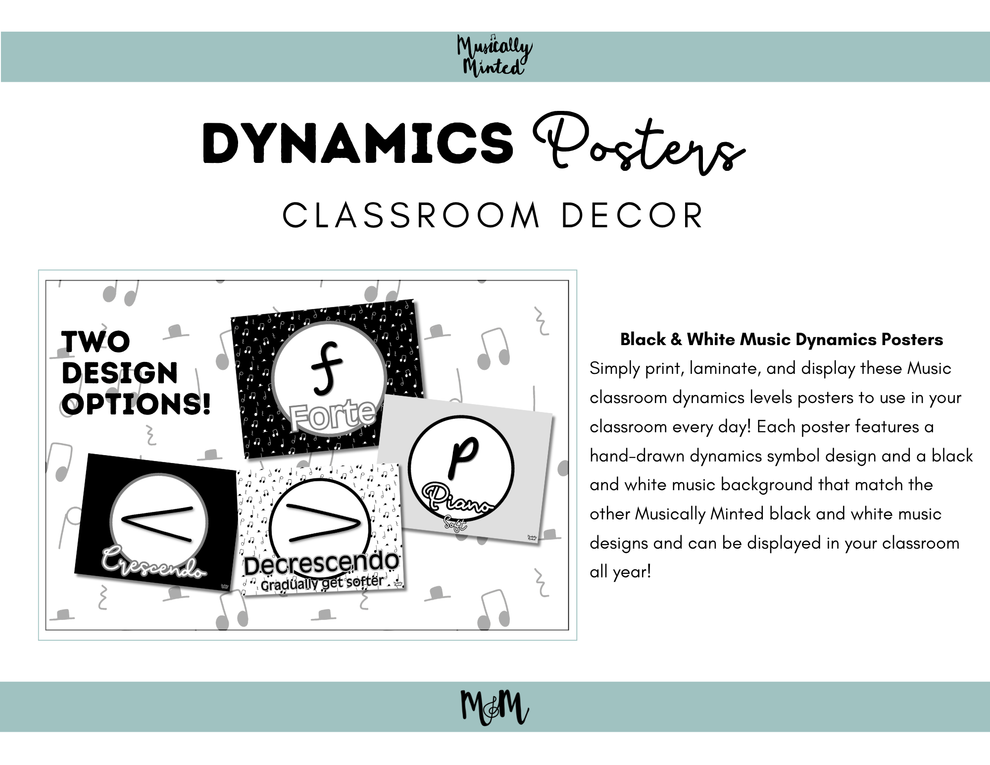 Concert Black: Dynamic Posters DIGITAL DOWNLOAD – Musically Minted
