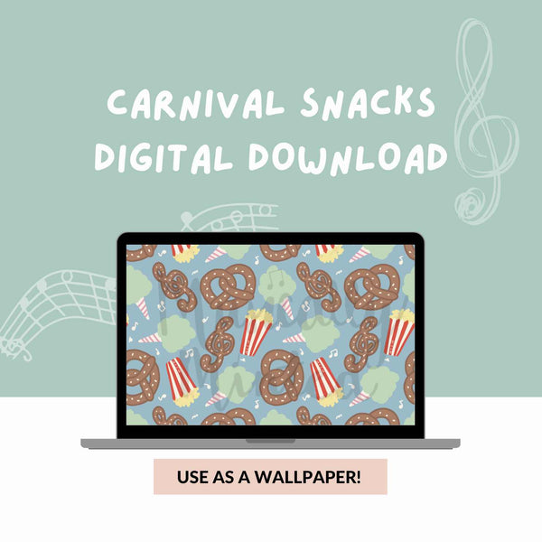 Carnival Snacks Wallpaper DIGITAL DOWNLOAD – Musically Minted