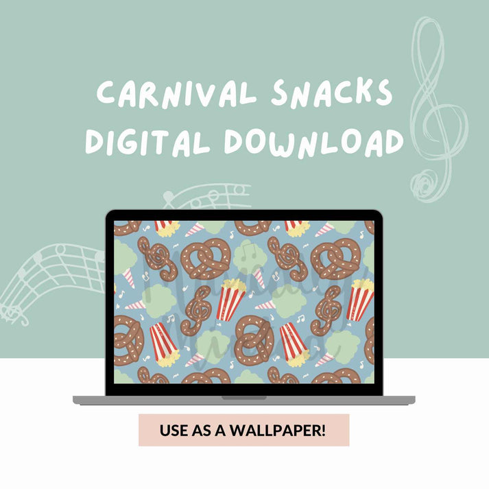 Carnival Snacks Wallpaper DIGITAL DOWNLOAD – Musically Minted