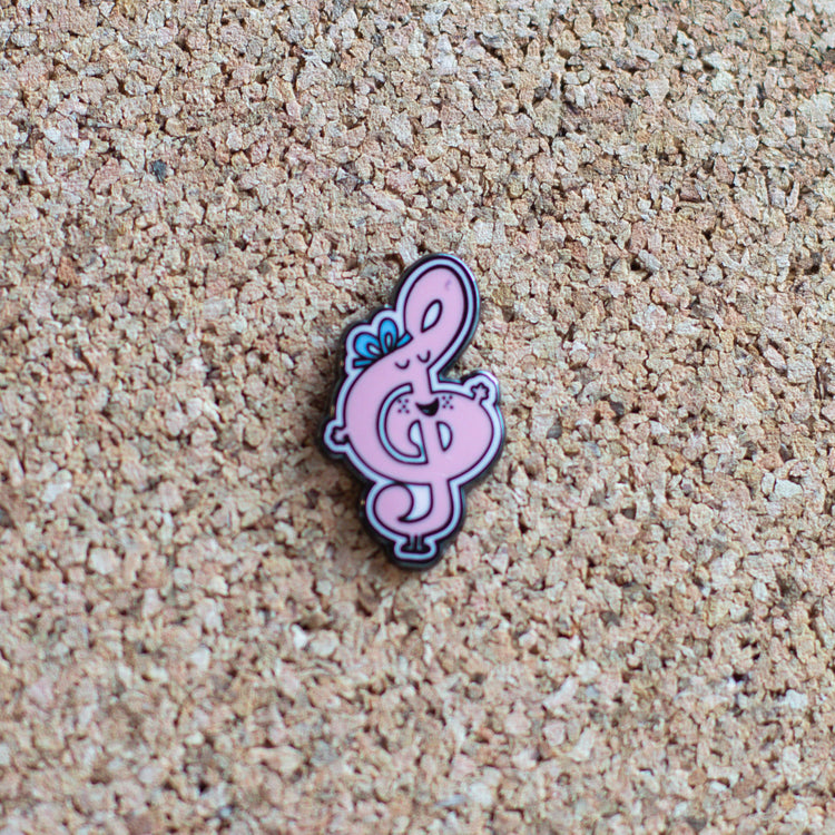 Tara The Treble Clef Enamel Pin Musically Minted