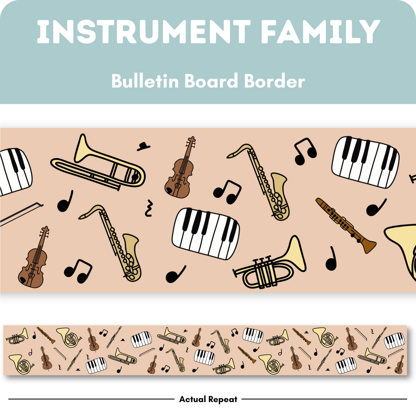 Instrument Family Bulletin Board Border – Musically Minted