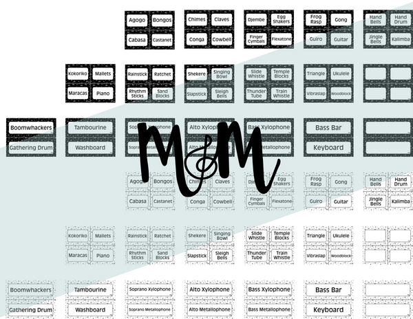 Concert Black: Instrument Labels DIGITAL DOWNLOAD – Musically Minted