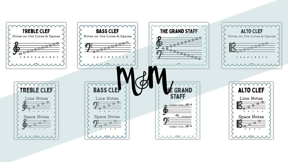 Boho Neutral: Lines & Spaces Posters DIGITAL DOWNLOAD – Musically Minted