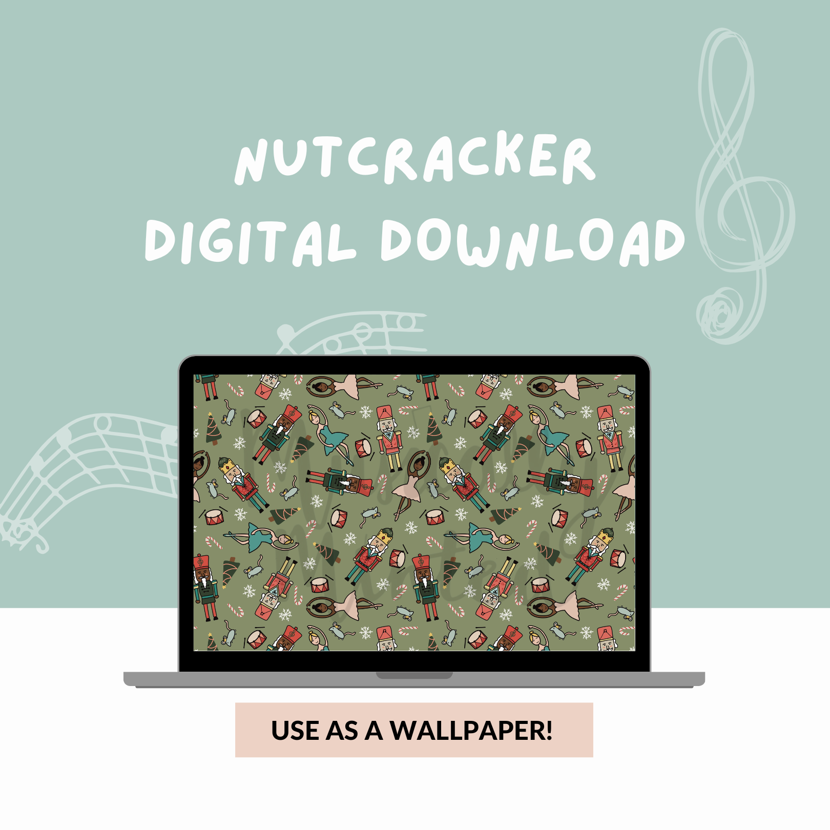 Nutcracker Wallpaper DIGITAL DOWNLOAD – Musically Minted