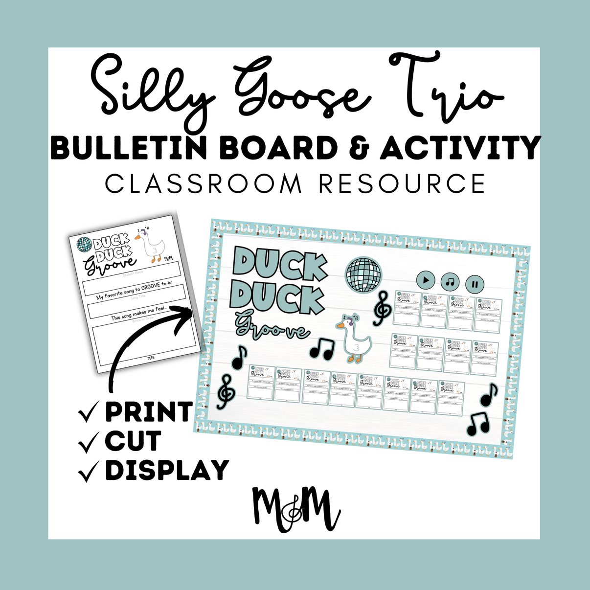 Silly Goose Trio: Duck Duck Groove Interactive Bulletin Board & Activi ...