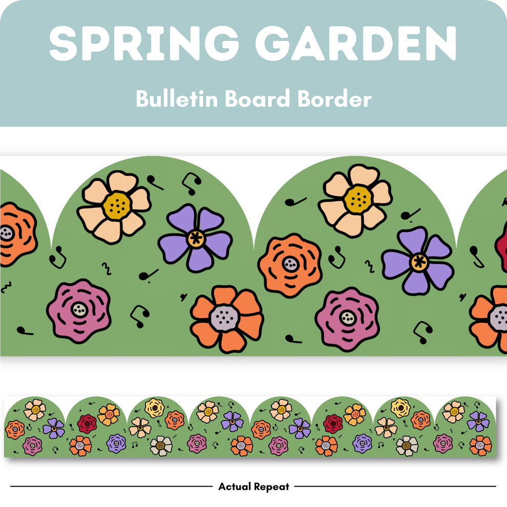 Spring Garden Bulletin Board Border – Musically Minted