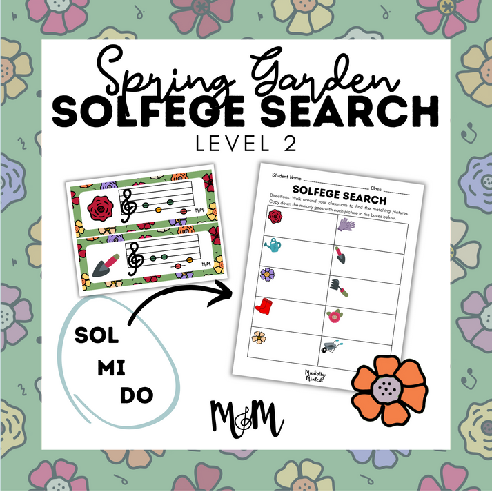Spring Garden: Solfege Search | Level 2 | Melody Write the Room | Musi ...